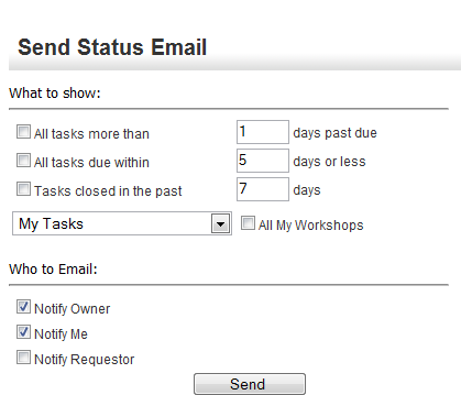 Send Status Email