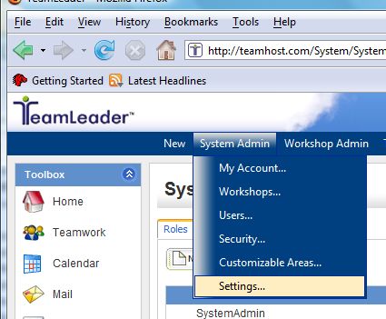 Edit System Settings